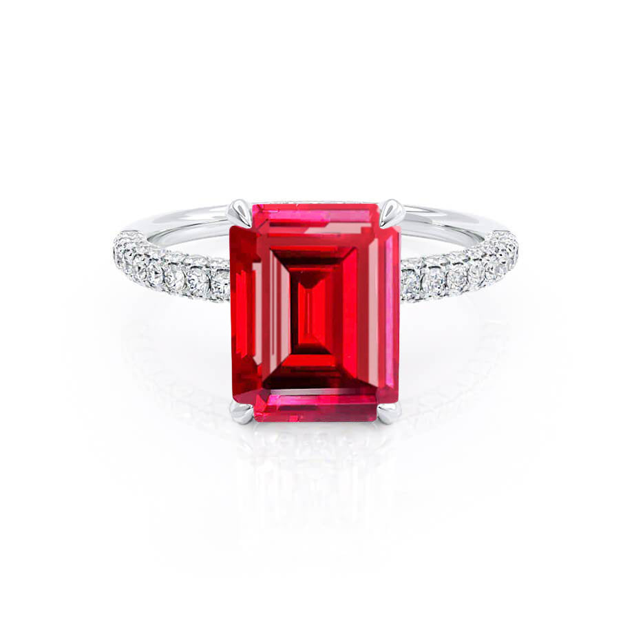 Coco Emerald Ruby – Lily Arkwright Diamond Rings