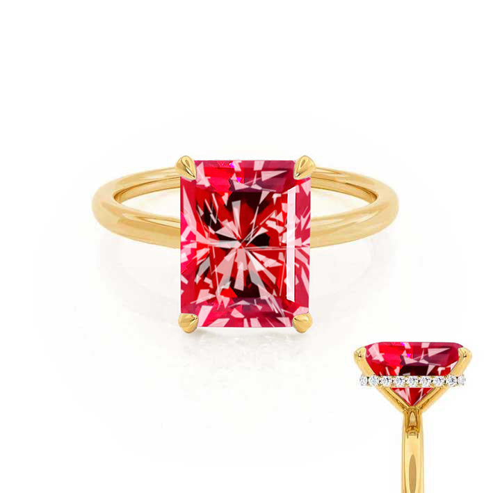 Paris Radiant Ruby | Lily Arkwright Diamond Rings