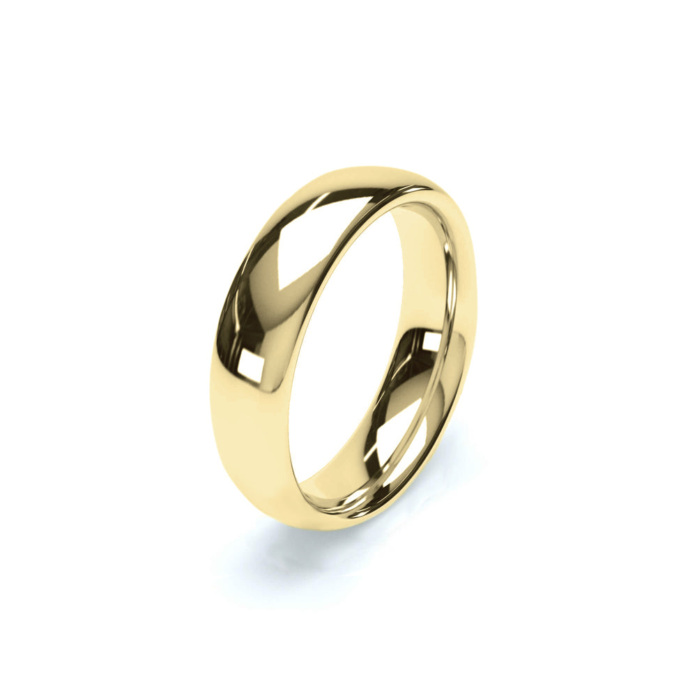 - Oval Profile Wedding Ring 18k Yellow Gold | Lily Arkwright Diamond Rings