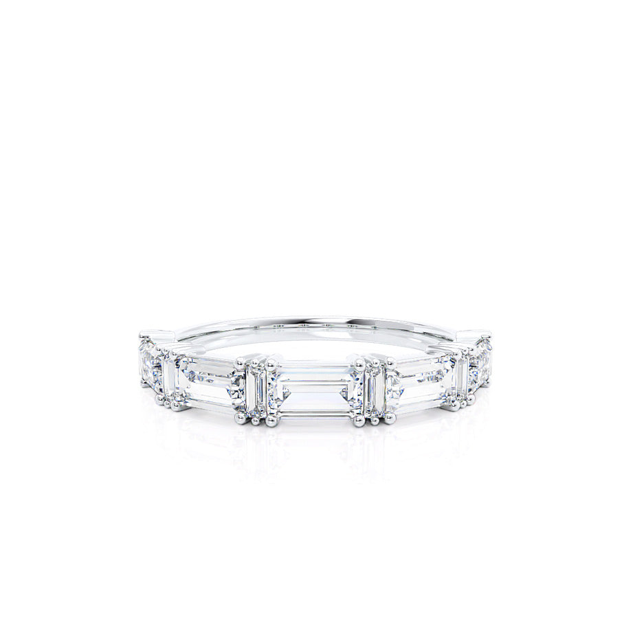 ALTAIR - Lab Diamond Baguette Statement Eternity 18k White Gold – Lily ...
