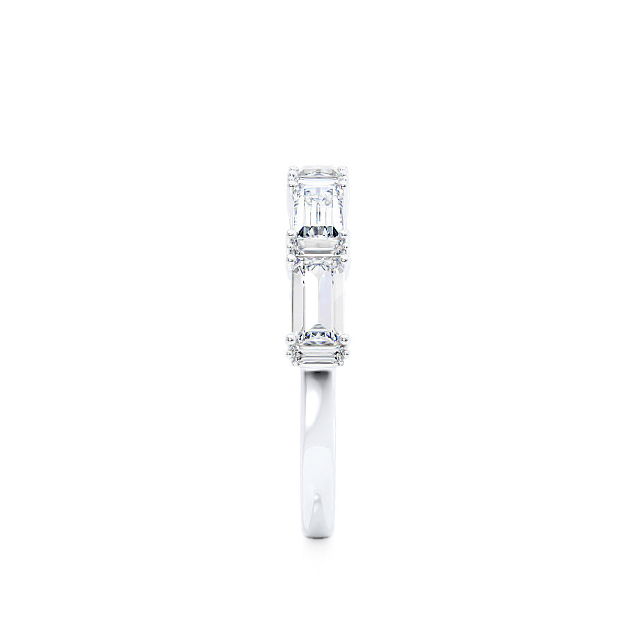 ALTAIR - Lab Diamond Baguette Statement Eternity 18k White Gold | Lily ...
