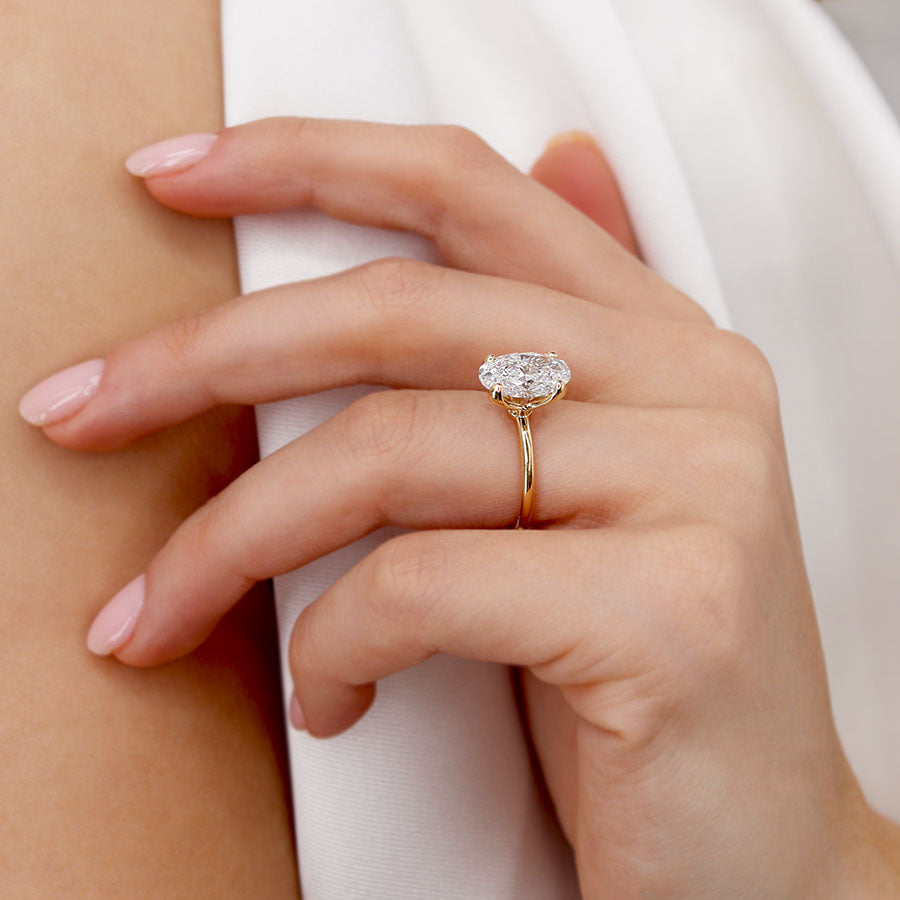 Gold band diamond engagement ring store
