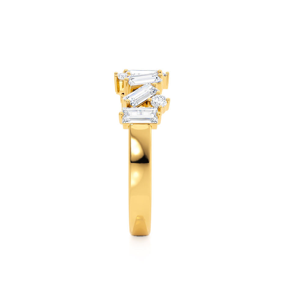 OCTAVIA - Lab Diamond Cluster Statement Eternity 18k Yellow Gold – Lily ...