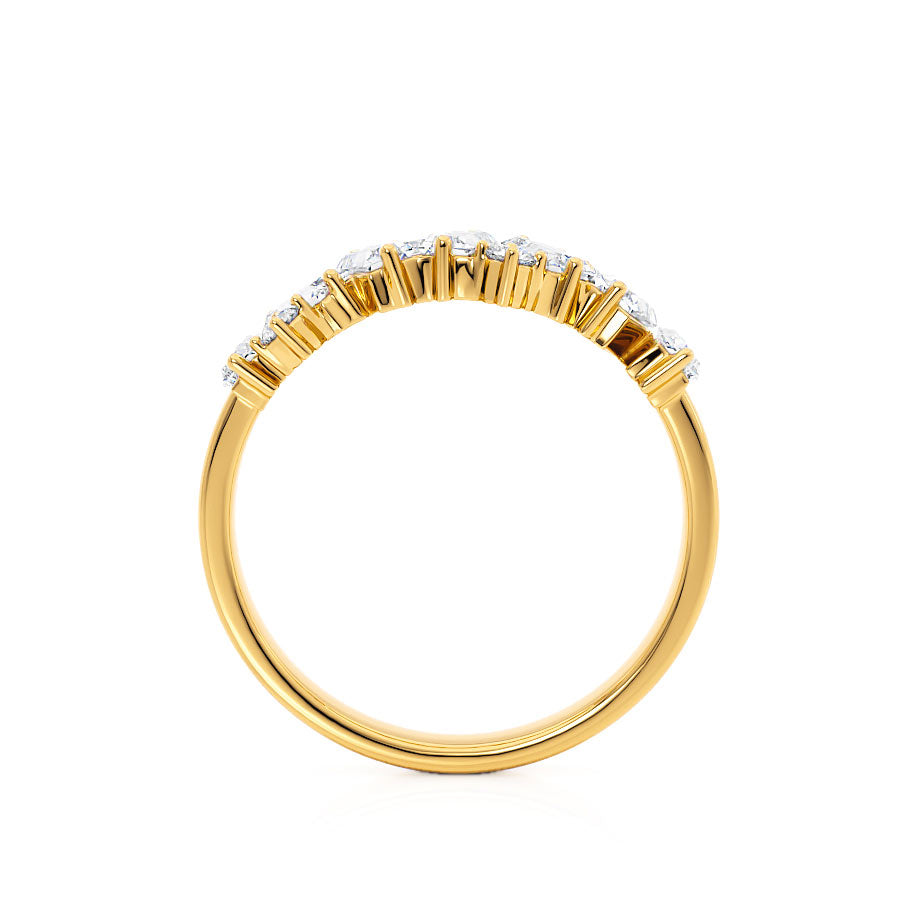OCTAVIA - Lab Diamond Cluster Statement Eternity 18k Yellow Gold – Lily ...