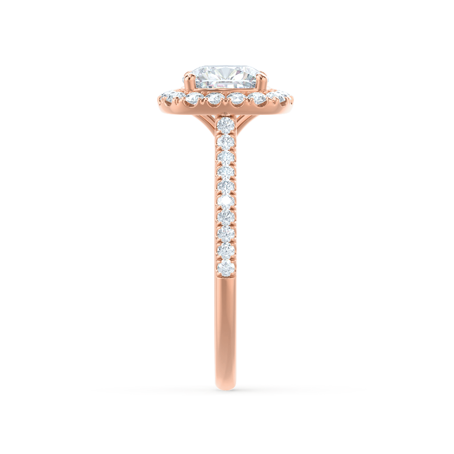 VIOLETTE - Cushion Lab Diamond 18k Rose Gold Halo – Lily Arkwright