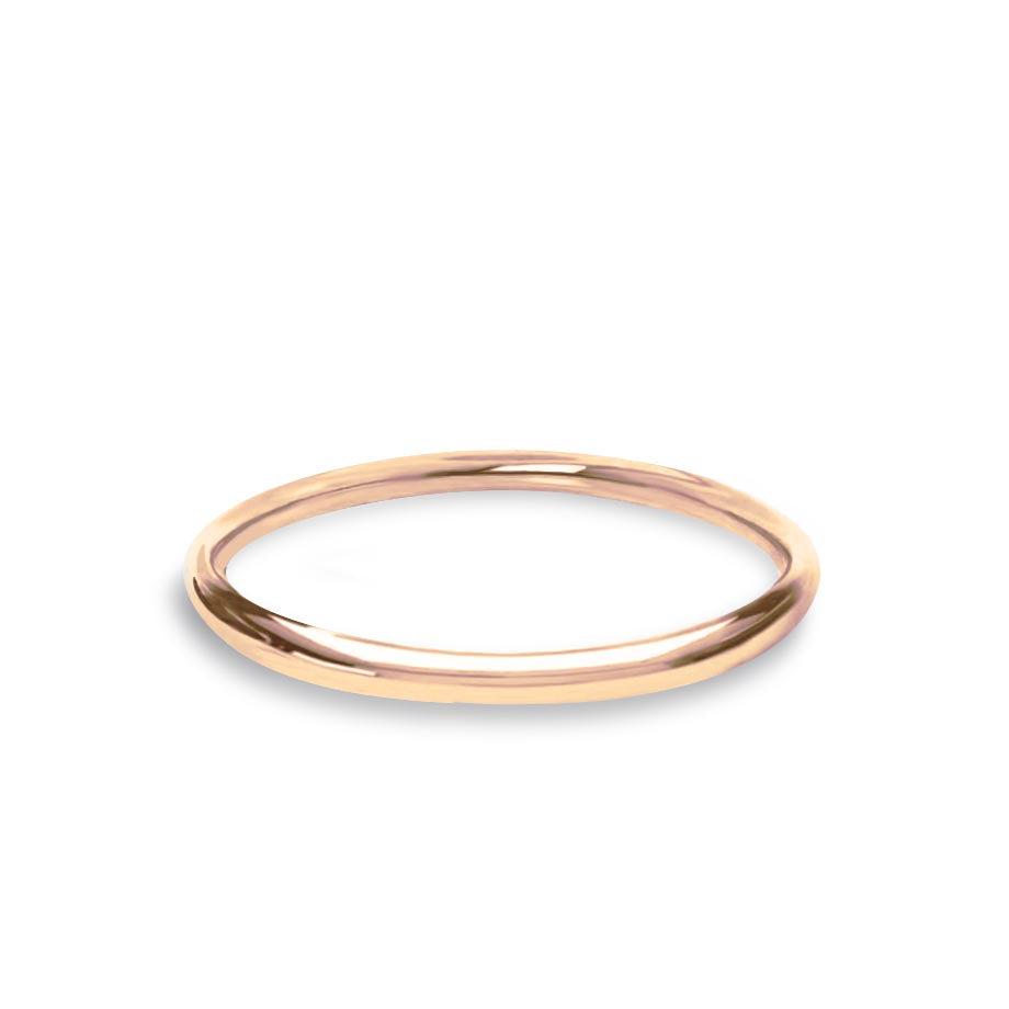 - Ready to Ship Petite Plain Wedding Ring 18K Rose Gold – Lily ...